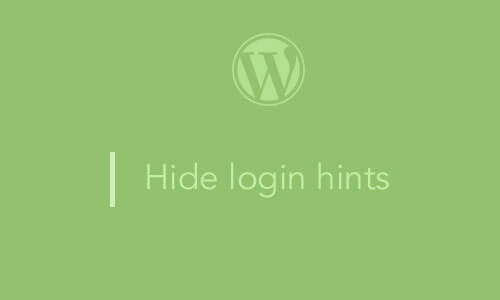 How to add general login hints in WordPress - WorkingWithPixels